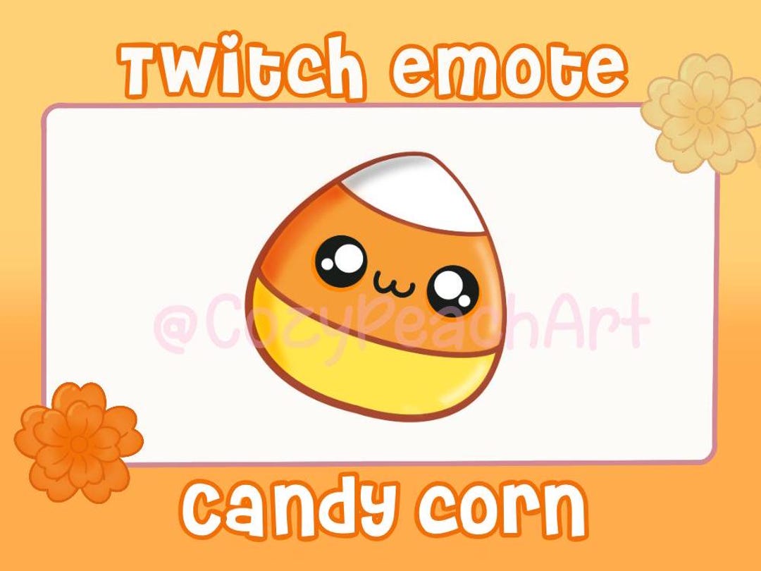 Candy Corn Kawaii Emote Streamer Twitch Discord Youtube Halloween Emote ...