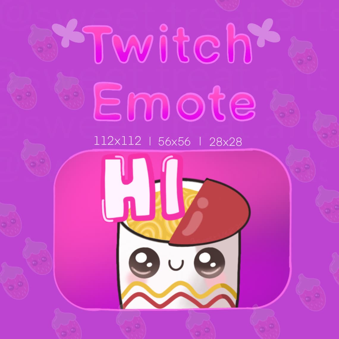 Ramen Noodle Emote Kawaii Streamer Twitch Discord - Etsy