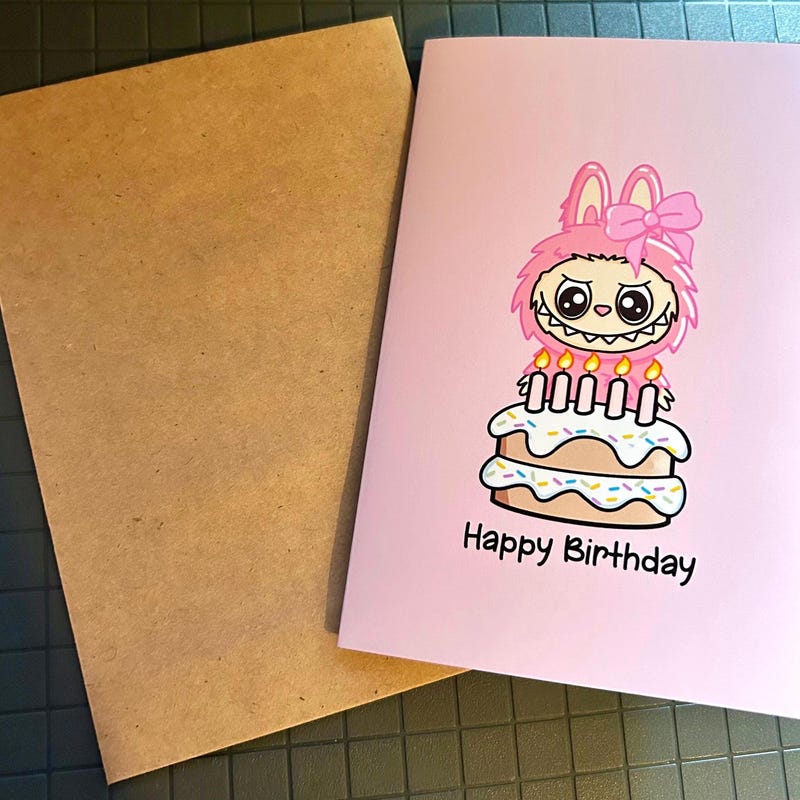 Labubu Birthday Card - Etsy