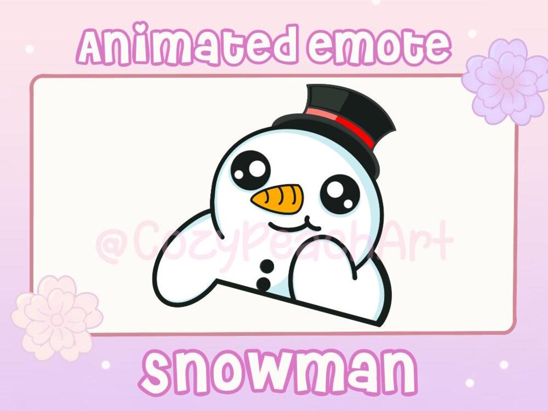 Bongo Snowman Kawaii Animated Emote | Streamer | Twitch | Discord ...
