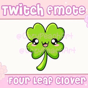 Four Leaf Clover Emotes 5 Pack Kawaii| Emote Pack |shamrock Emote ...