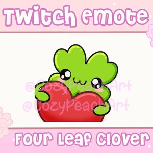 Four Leaf Clover Emotes 5 Pack Kawaii| Emote Pack |shamrock Emote ...