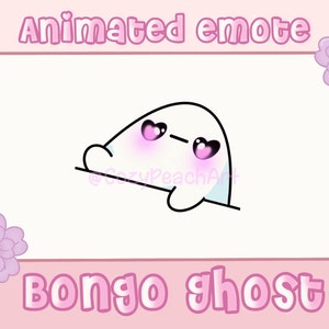 Bongo Ghost Kawaii Animated Emote | Streamer | Twitch | Discord | KICK ...