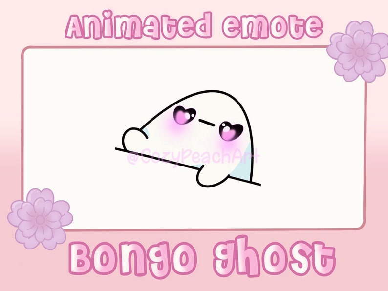 Bongo Ghost Kawaii Animated Emote | Streamer | Twitch | Discord | KICK ...