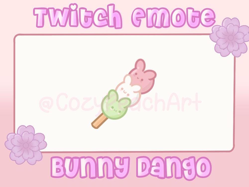 Bunny Dango Emote Kawaii | Streamer | Twitch | Discord | KICK | Youtube ...
