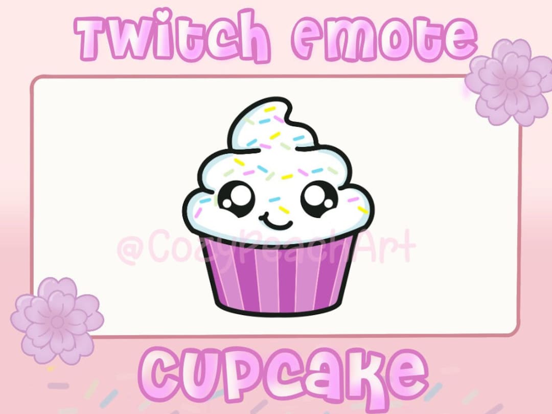 Cupcake Emote Kawaii | Streamer Emotes | Twitch Emotes| Discord | Food ...