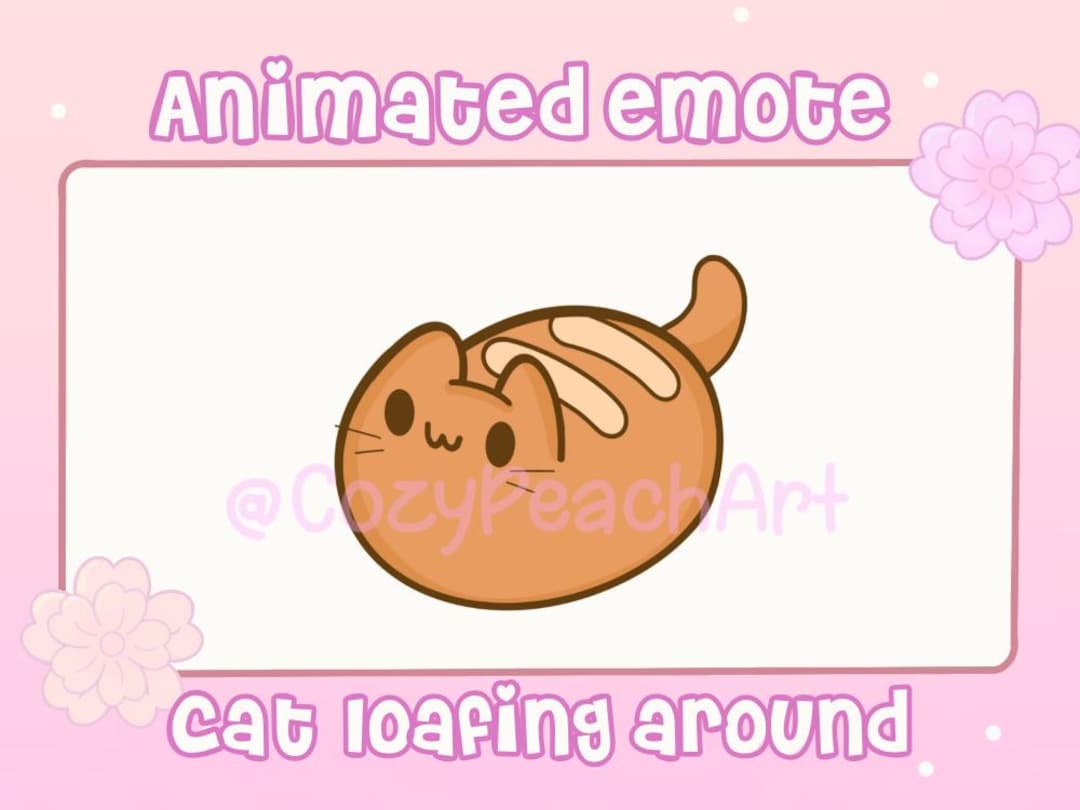Cat Loaf Kawaii Animated Emote | Streamer | Twitch | Discord | KICK ...