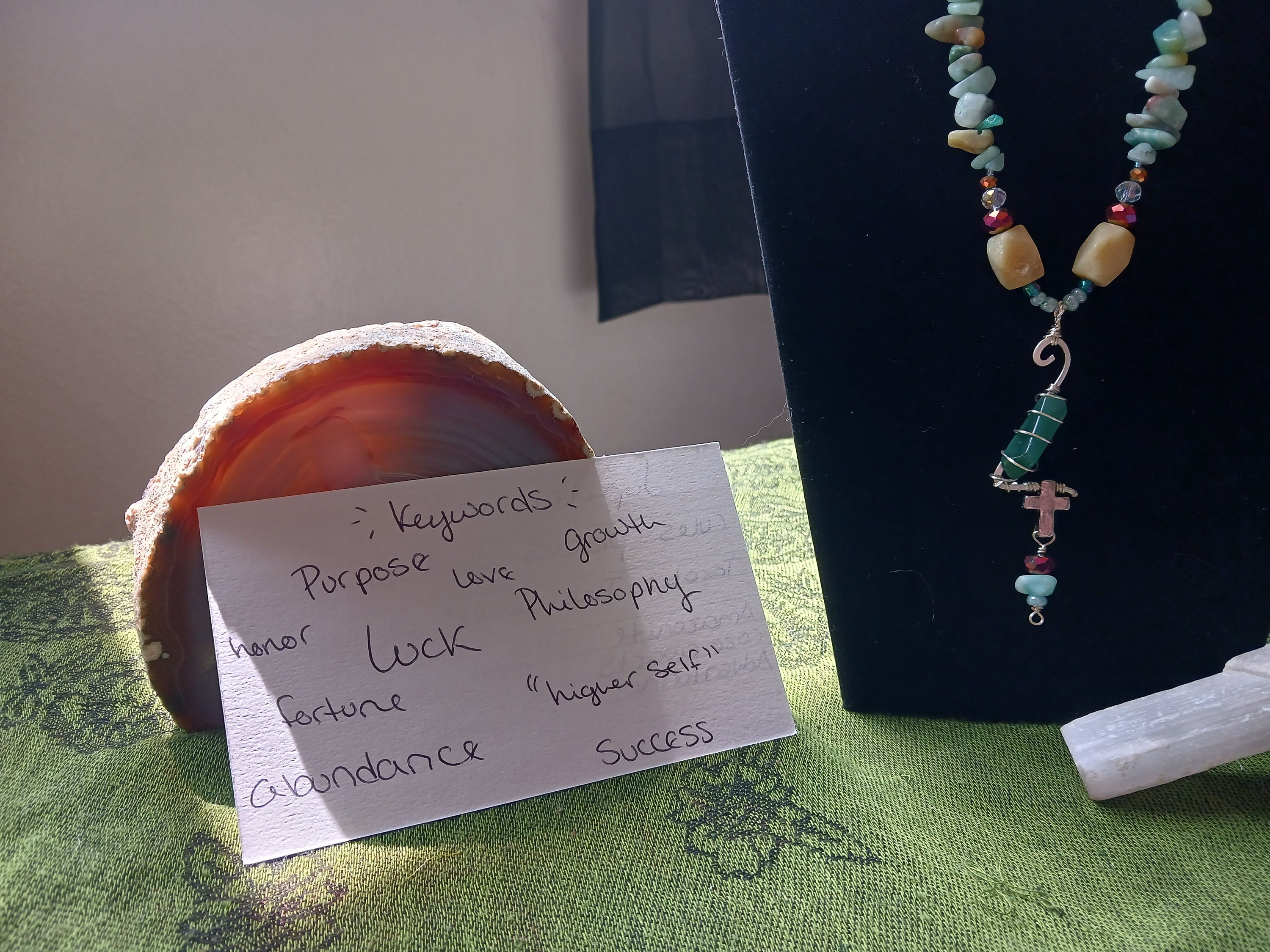 Jupiter Totem UNIQUE Wirewrapped Jade Amazonite Rose Quartz Beaded ...