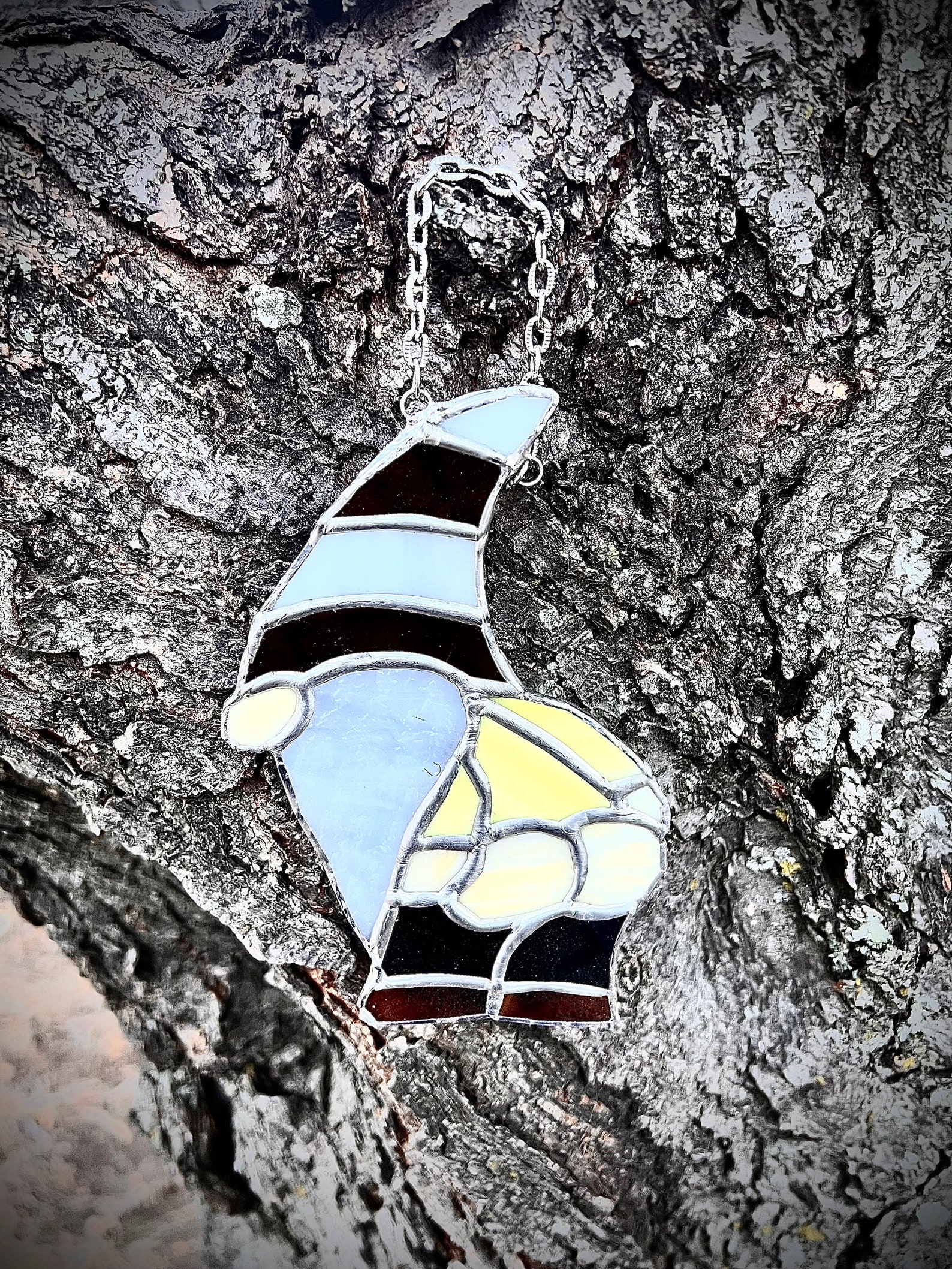 Stained Glass Flashing and Mooning Gnome Suncatchers Gift Idea - Etsy