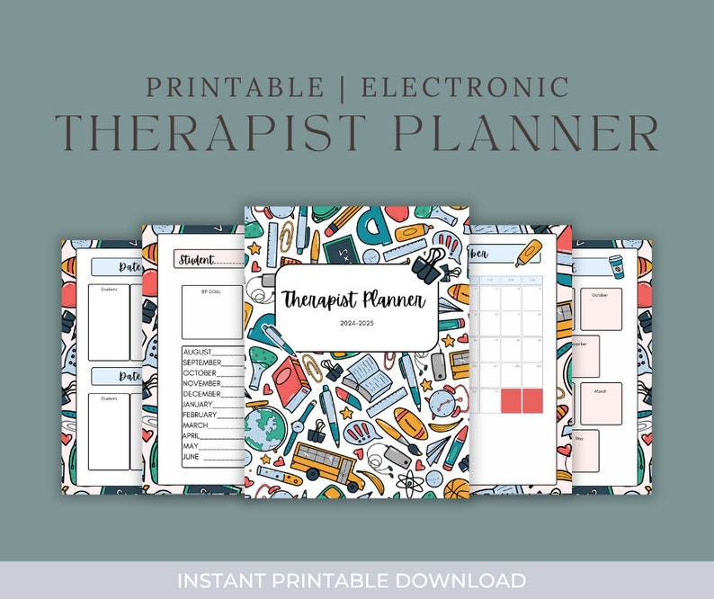 School Based Therapy Planner, OT, PT, SLP Digital File, Pt Evaluation ...