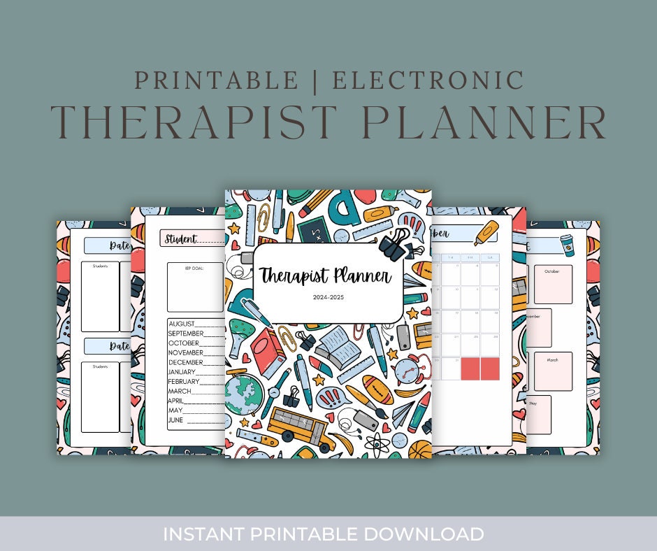 School Based Therapy Planner, OT, PT, SLP Digital File, Pt Evaluation ...