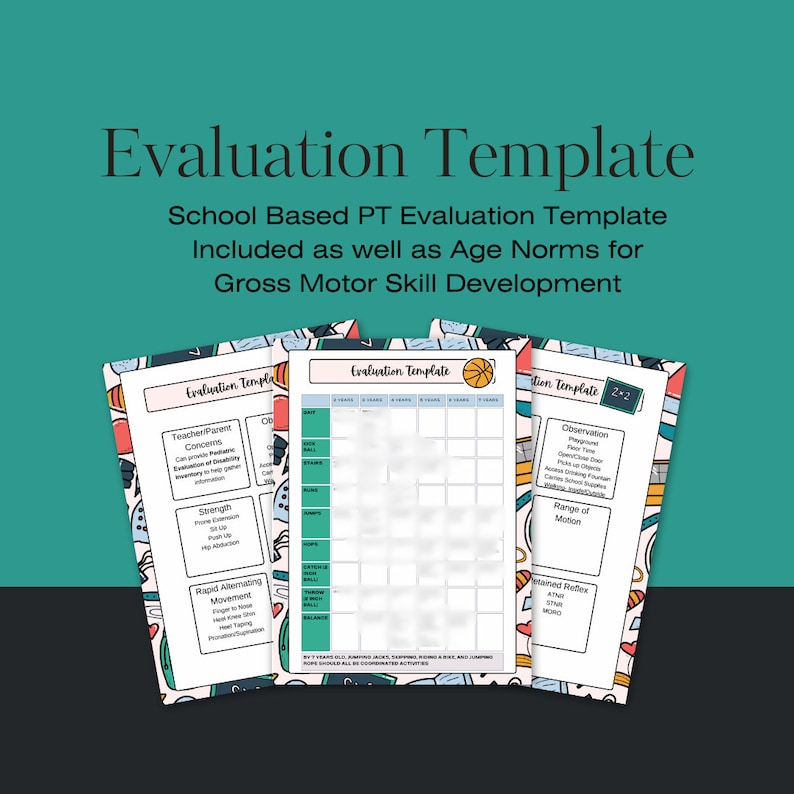 School Based Therapy Planner, OT, PT, SLP Digital File, Pt Evaluation ...
