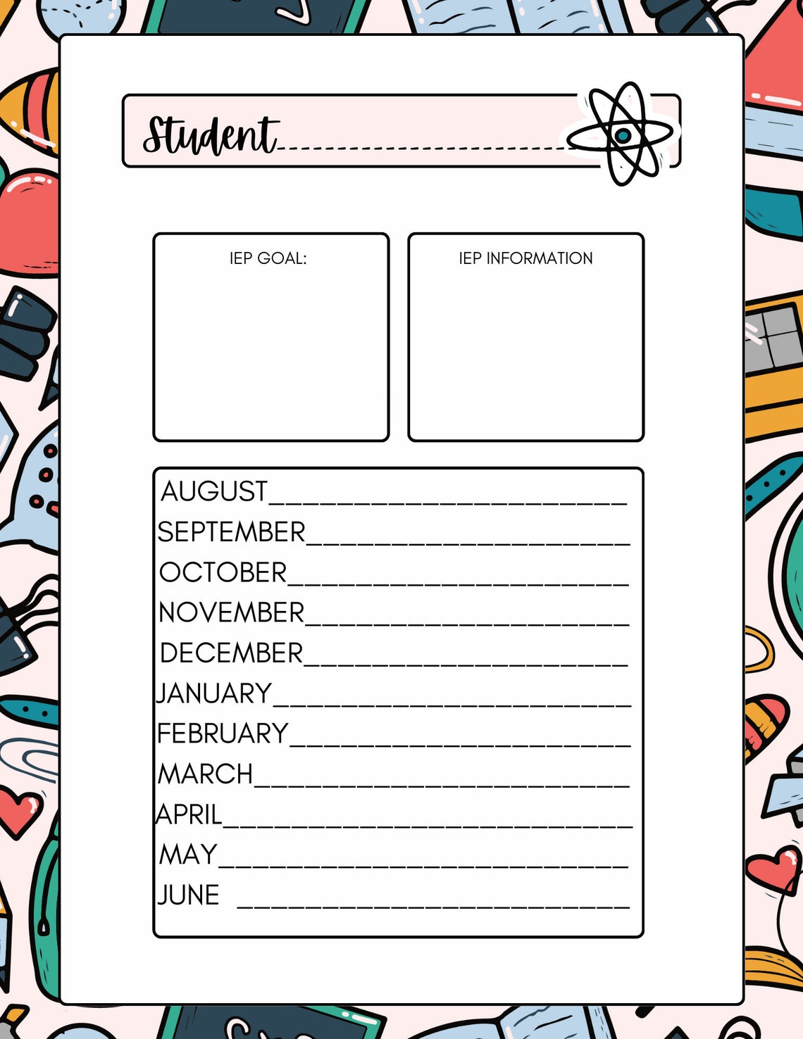 School Based Therapy Planner, OT, PT, SLP Digital File, Pt Evaluation ...