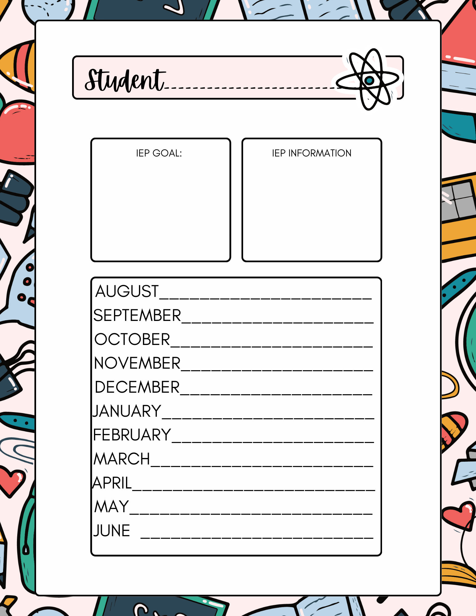 School Based Therapy Planner, OT, PT, SLP Digital File, Pt Evaluation ...