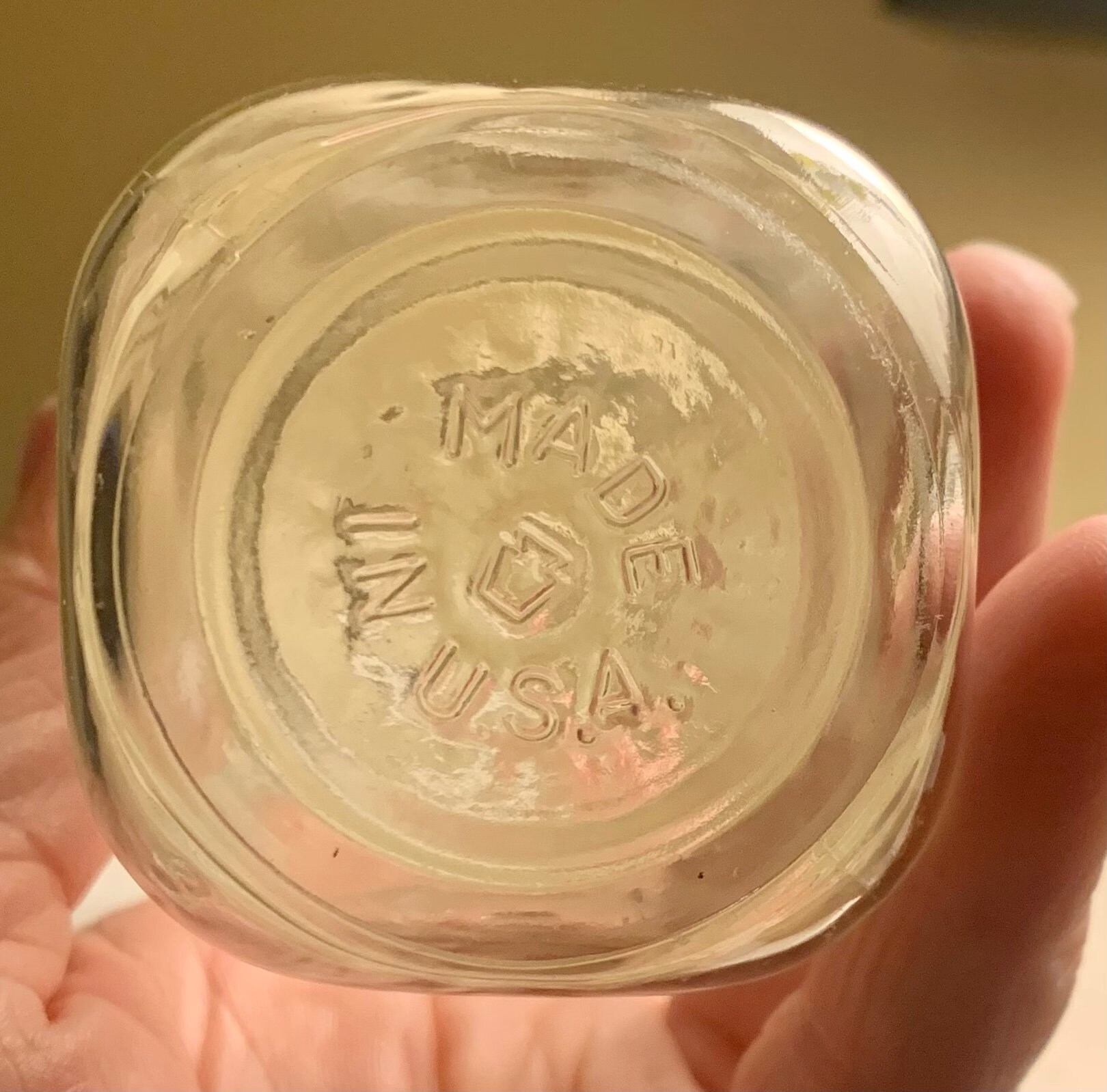 MCM Retro 1950's Davol 8-oz. Clear Glass Baby Bottle Square Shape Twist ...