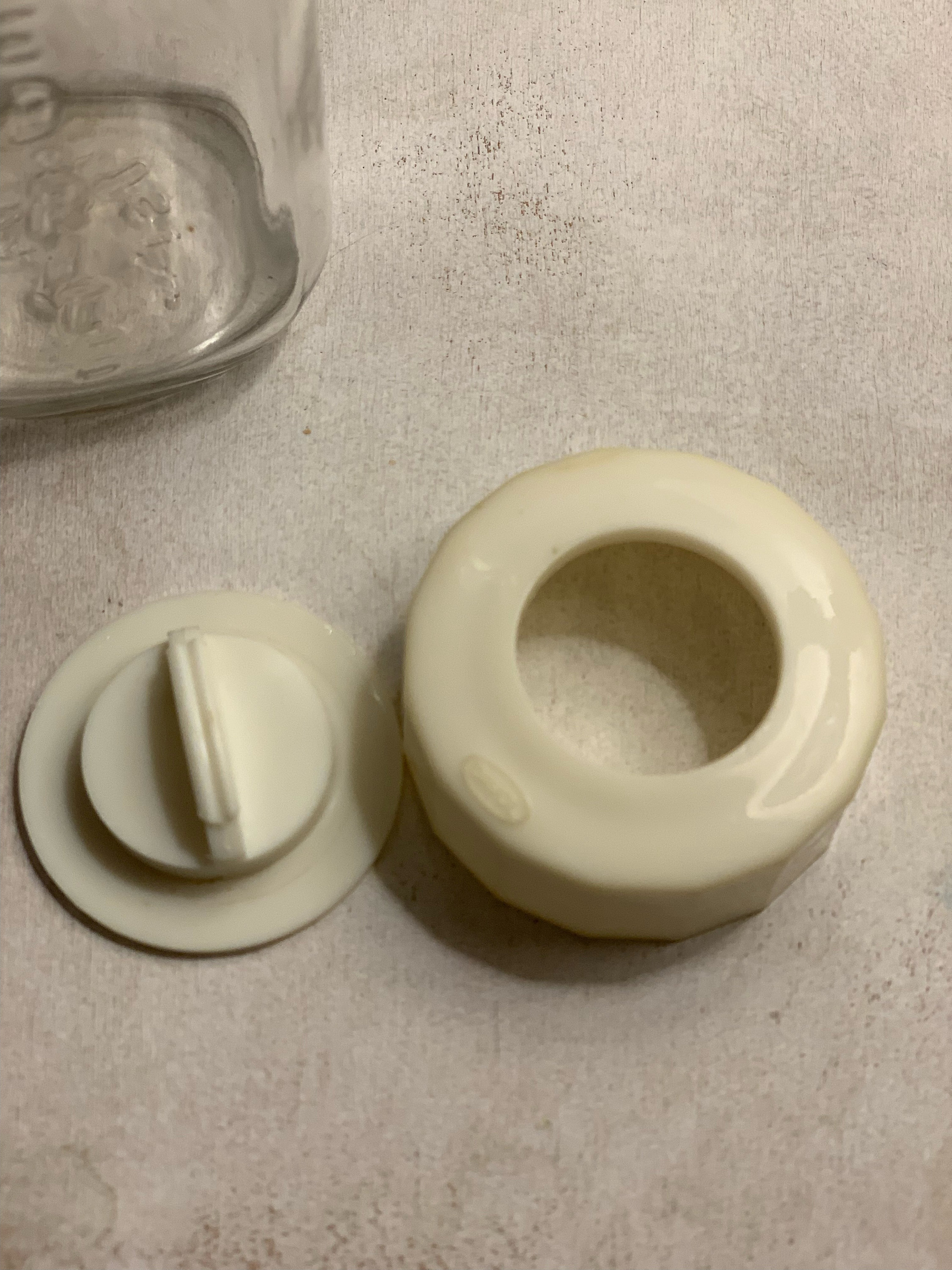 MCM Retro 1950's Davol 8-oz. Clear Glass Baby Bottle Square Shape Twist ...