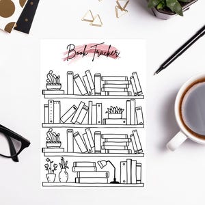 Printable Bookshelf Book Tracker: Reading List (digital Download) - Etsy