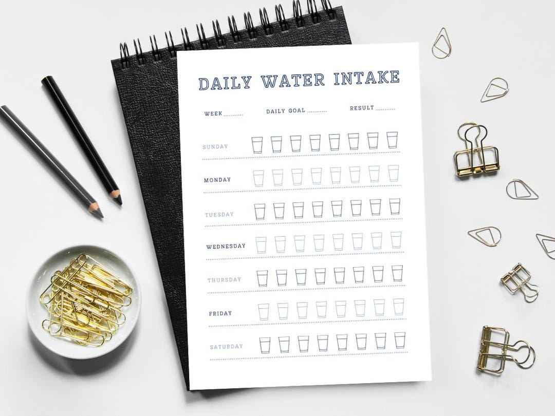 Water Intake Tracker: Daily Hydration Challenge (digital Download) - Etsy