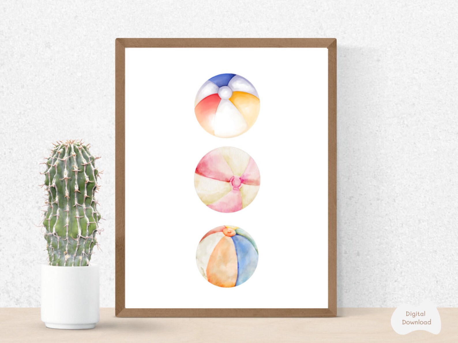 Beach Art Print,summer Prints,watercolor Printable,summer Wall Decor ...