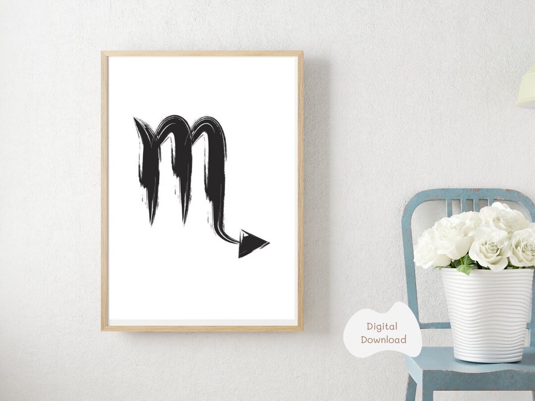 Scorpio Constellation Print: Minimalist Zodiac Line Art (digital ...
