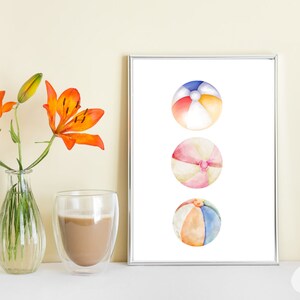 Beach Art Print,summer Prints,watercolor Printable,summer Wall Decor ...