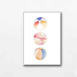 Beach Art Print,summer Prints,watercolor Printable,summer Wall Decor ...
