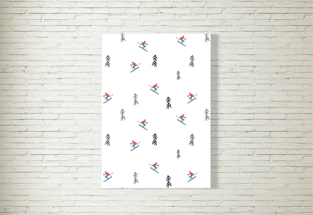 Skiing Poster | Modern Poster | Poster Print | Typography | Bavarian ...
