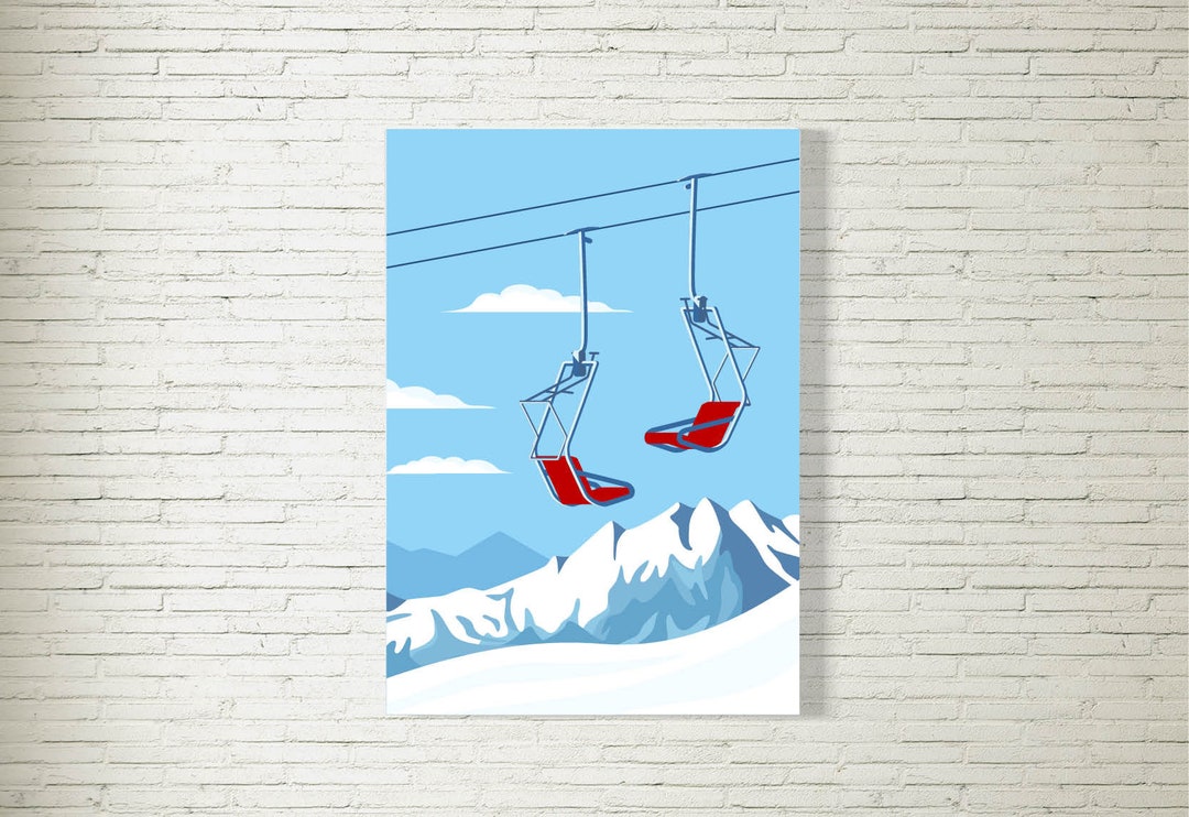 Chairlift Poster | Modern Poster | Poster Print | Typography | Bavarian ...