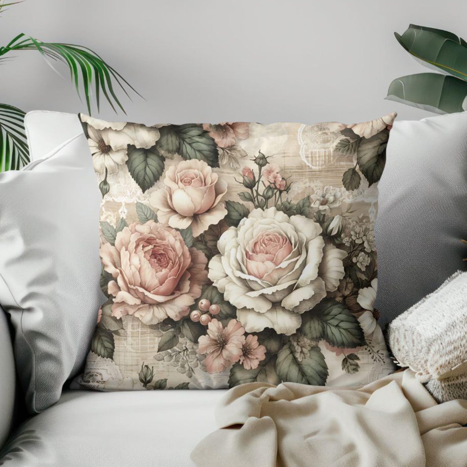 Vintage Floral Digital Paper, Junk Journal, Patterns for Scrapbooking ...