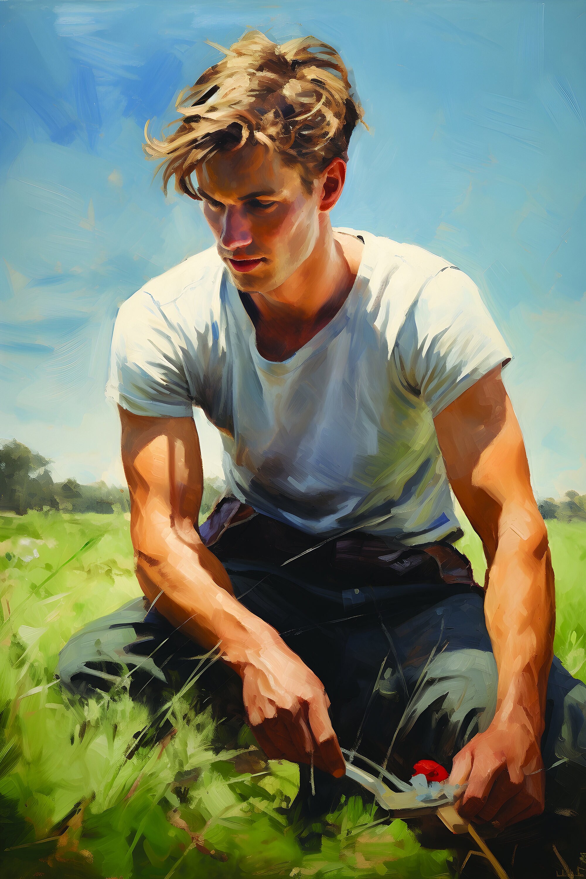 Impressionistic Painting, Gay Art, Male Painting, Male Portrait - Etsy