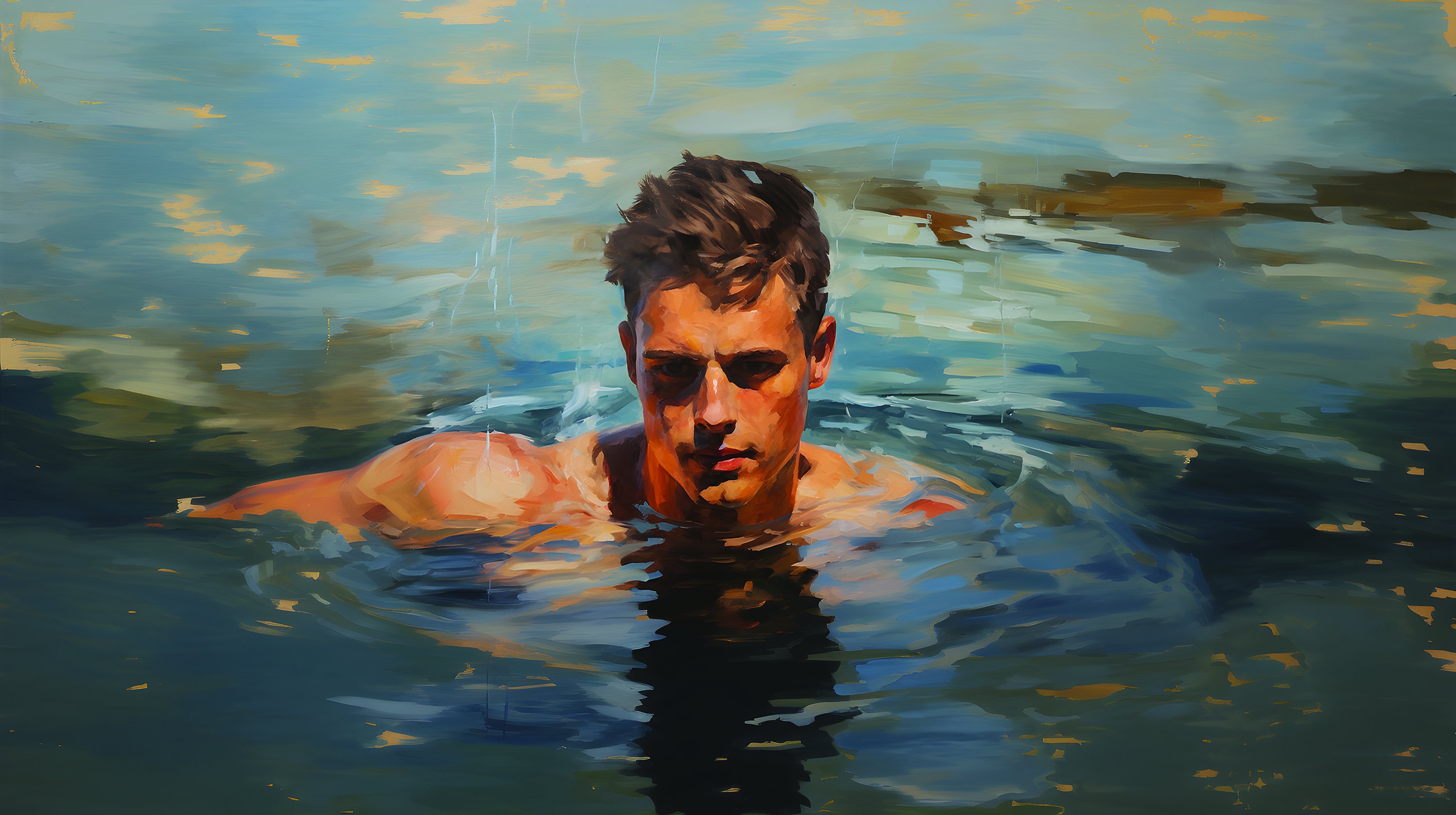 Impressionistic Painting, Gay Art, Male Painting, Male Portrait - Etsy