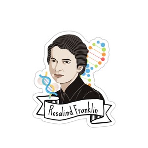 Rosalind Franklin Die-cut Sticker, Female Scientist Decal ...