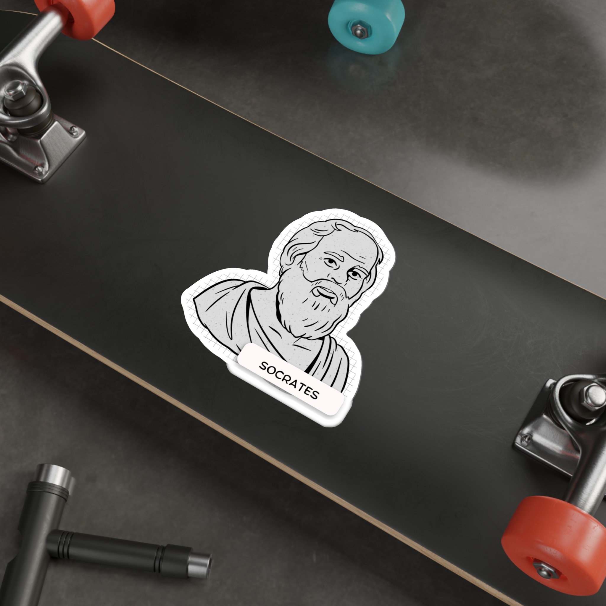 Socrates Die-cut Sticker, Comic Book Style, Ancient Greece, Greek ...