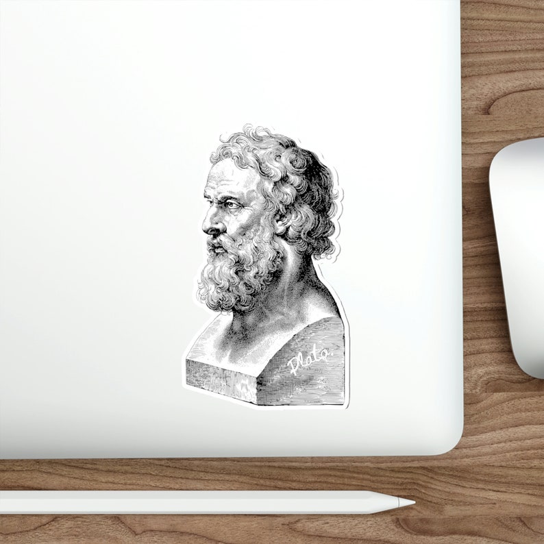 Plato Die-cut Sticker, Greek Philosopher Decal, Philosophy, Platonism ...