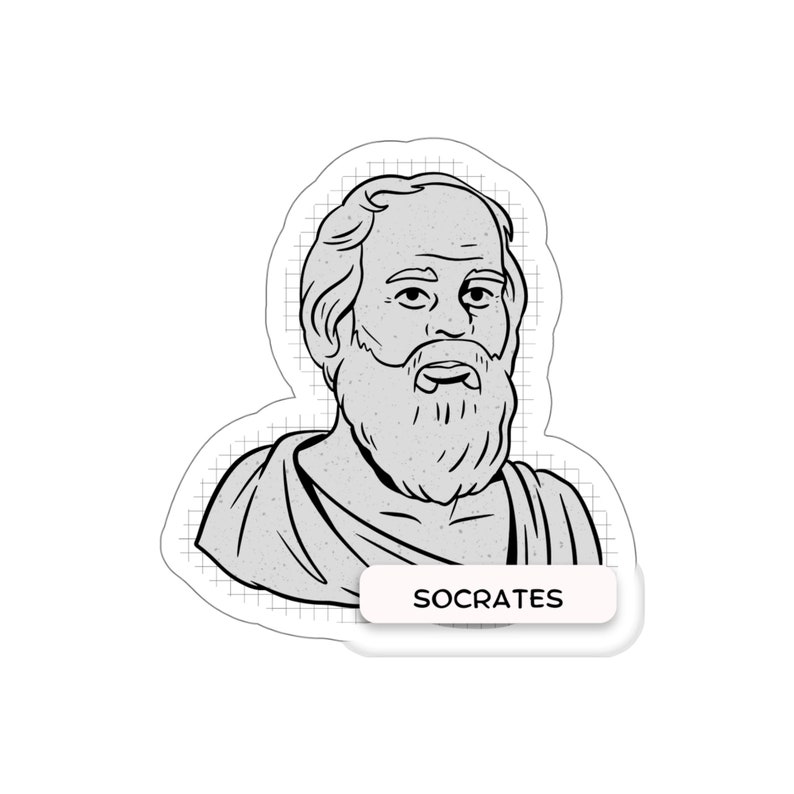 Socrates Die-cut Sticker, Comic Book Style, Ancient Greece, Greek ...