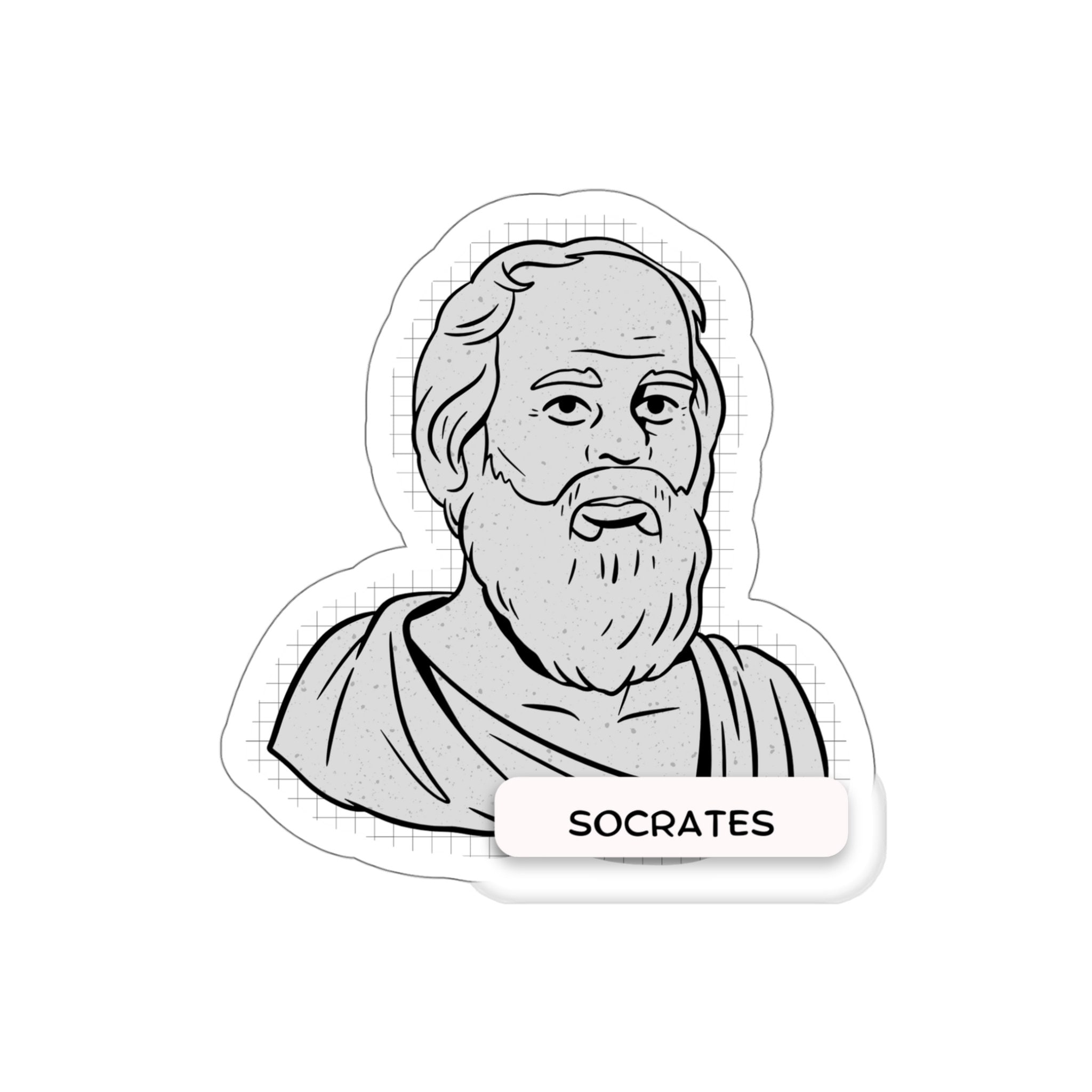 Socrates Die-cut Sticker, Comic Book Style, Ancient Greece, Greek ...