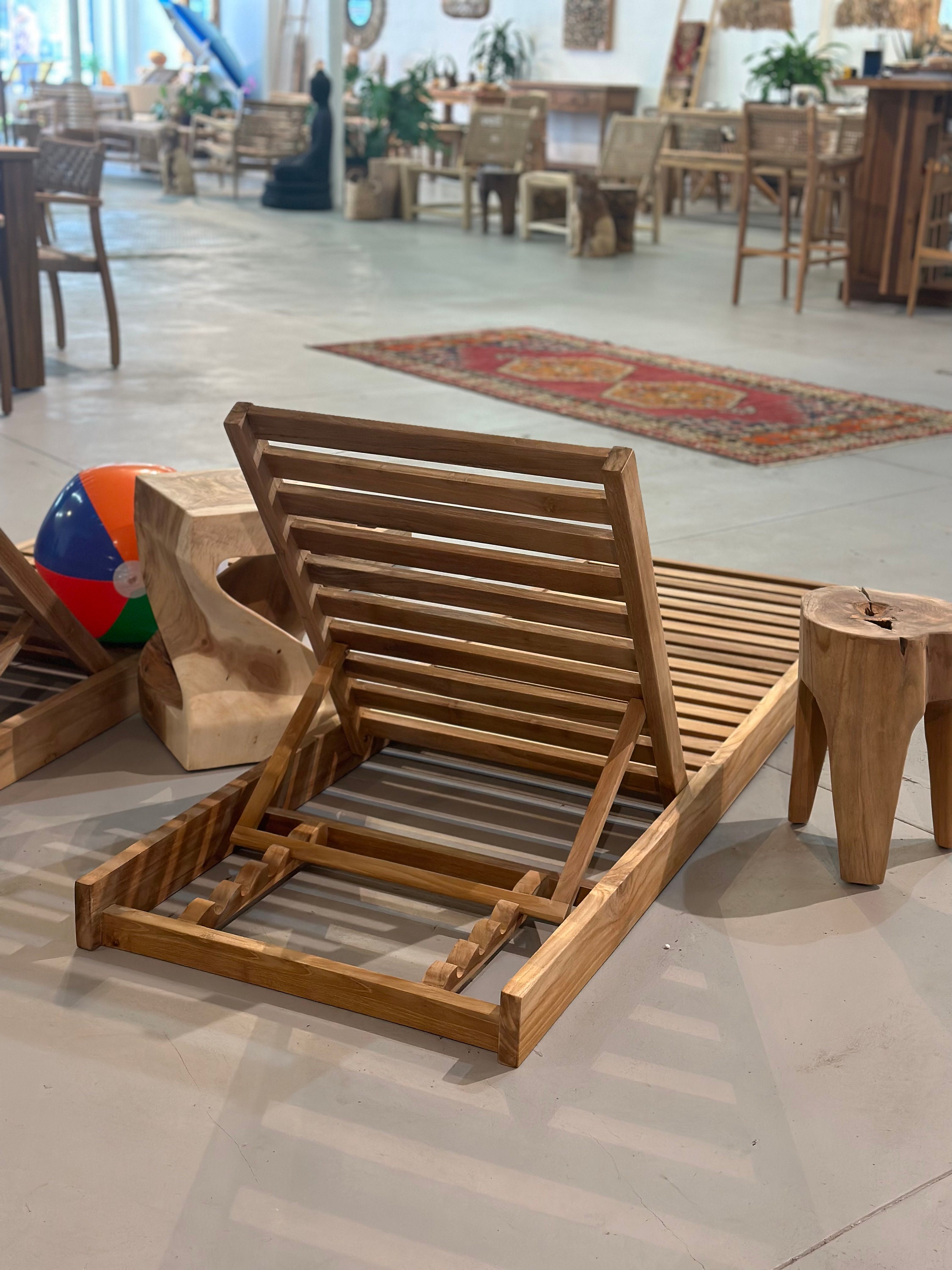 Custom on the Deck Pool Lounge Chair, Hand Made Reclaimed Teak Wood ...