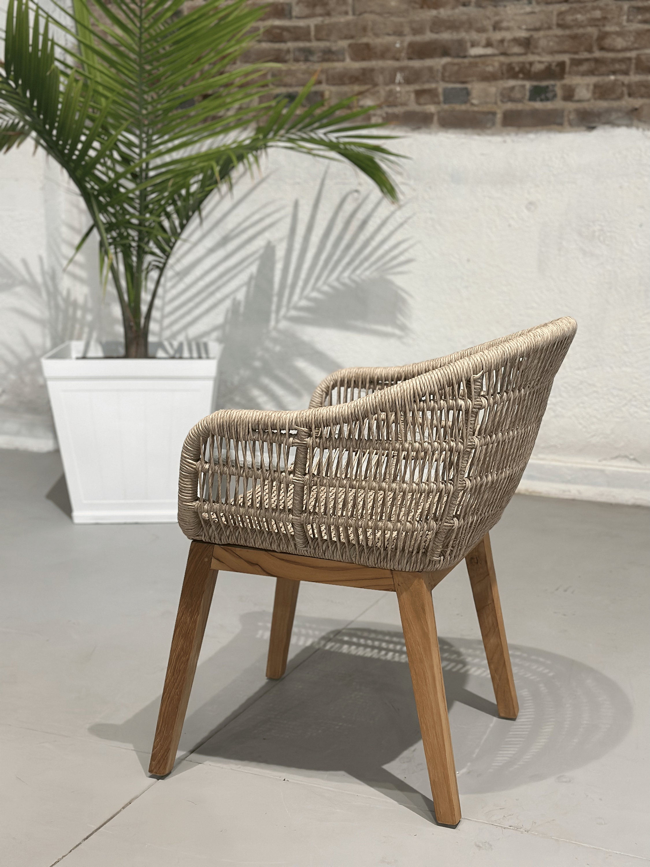 Quincal Chair, Reclaimed Teak Freame and Rattan Braids.midcentury ...