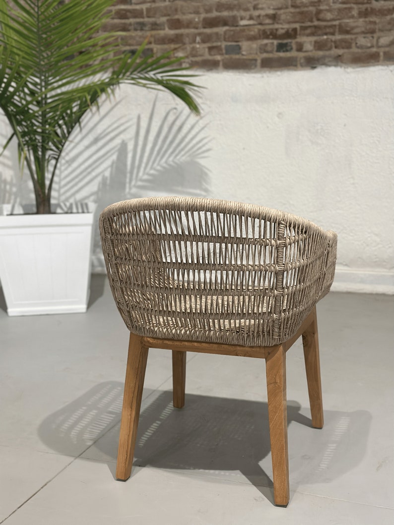 Quincal Chair Reclaimed Teak Freame and Rattan - Etsy