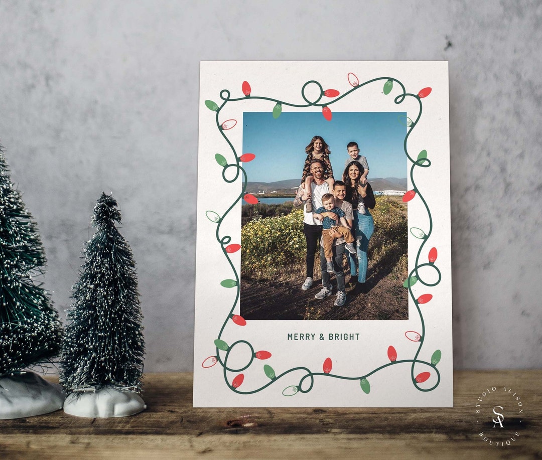 Christmas Card Template, Instant Download Christmas Card Template, DIY ...