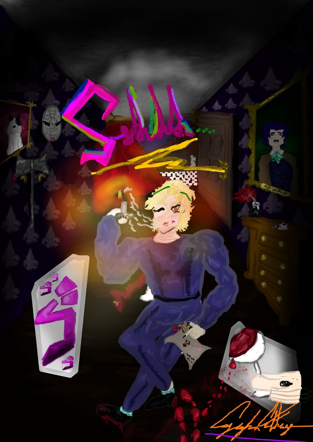 DIO the Invader 8x12 Glossy SHHH... Print Jojo's Bizarre Adventure ...