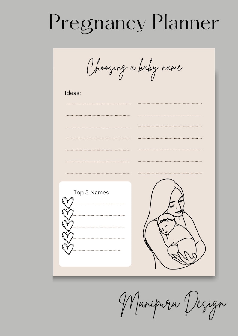 Pregnancy Planner Printable Printable Pregnancy Journal - Etsy