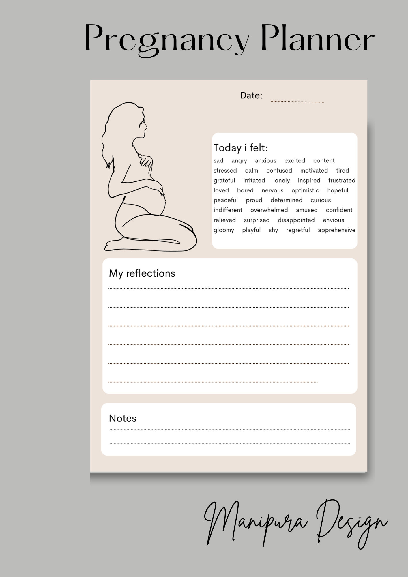 Pregnancy Planner Printable Printable Pregnancy Journal Digital Planner ...