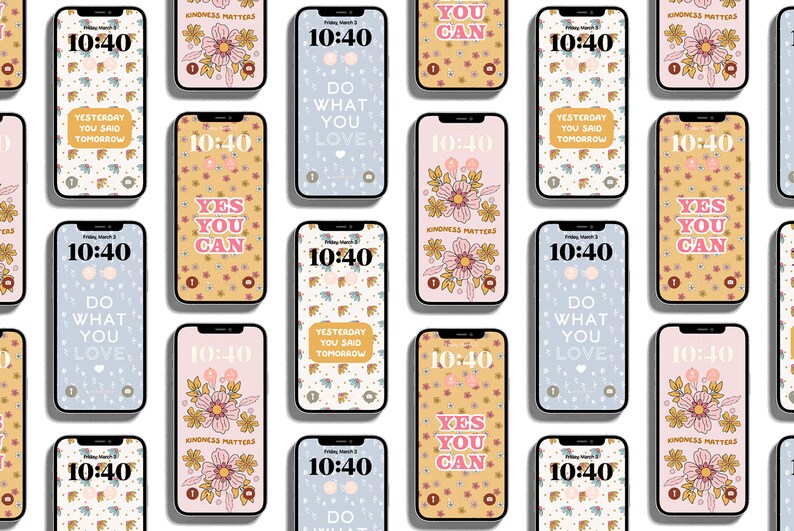 Affirmation Phone Lock Screen Bundle Fun, Funky, Cool, Motivational ...