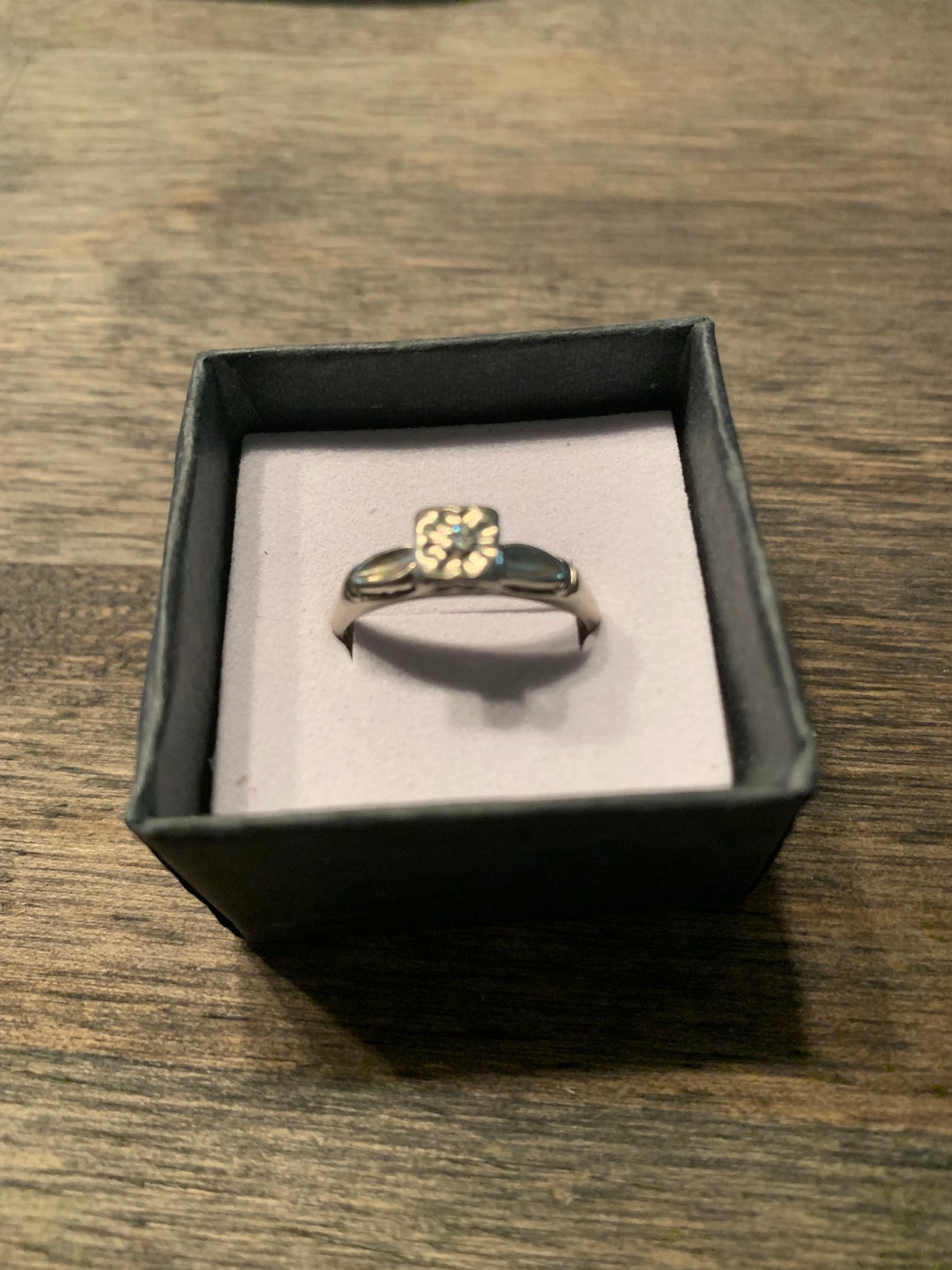Vintage Starfire 14k White Gold Diamond Illusion Ring - Etsy