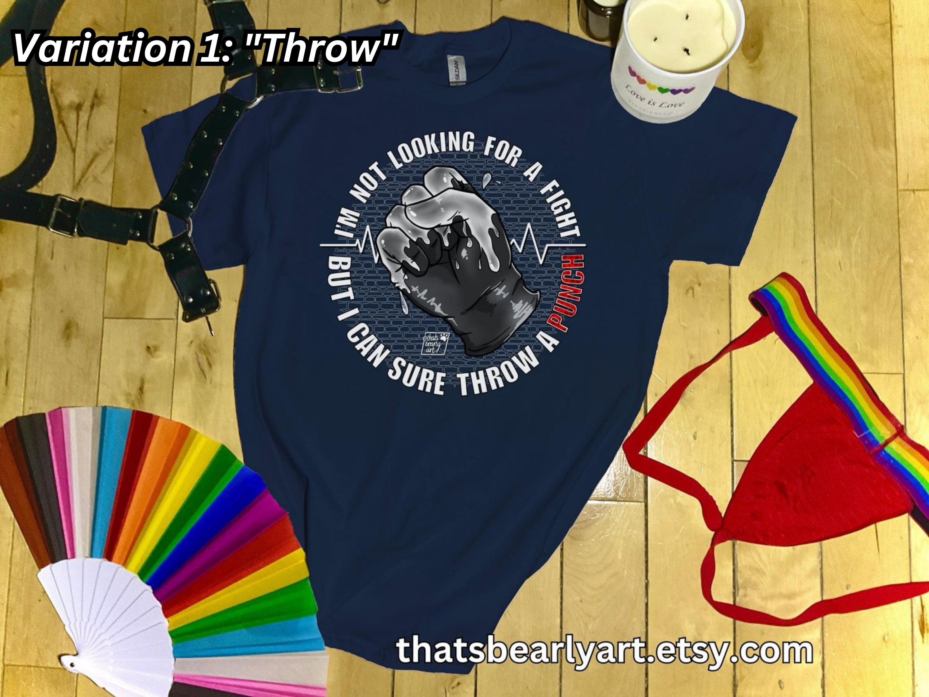 Take a Punch, Throw a Punch Shirt: Fisting T-shirt for Gay Men, Kinky T ...