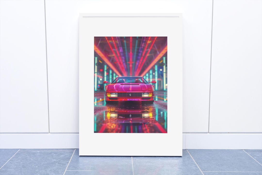 Retro Ferrari Photo Poster, Ferrari Emblem Poster, Car Poster, Photo ...