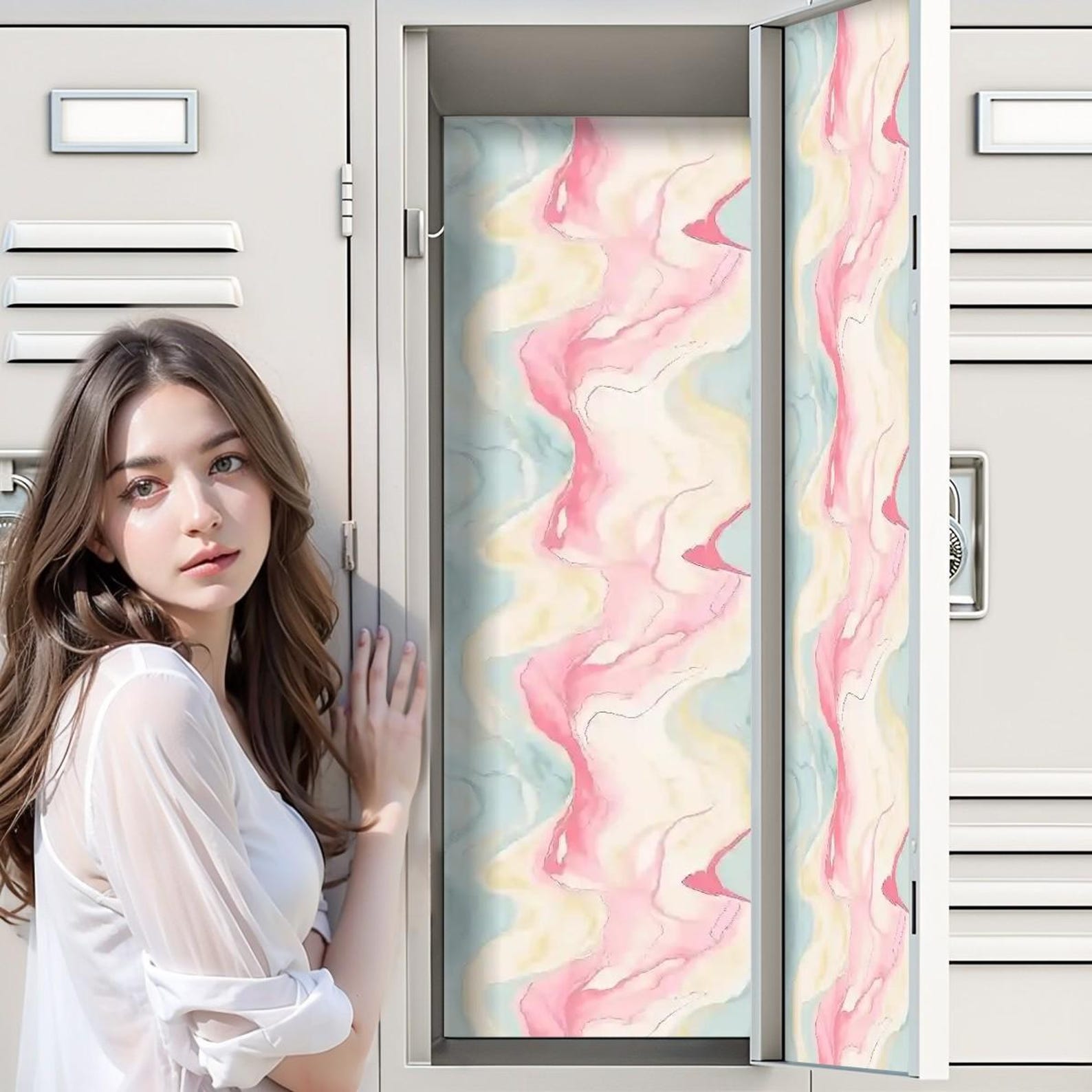 Magnetic Locker Wallpaper | Removable Decorative Locker Cover | Easy ...