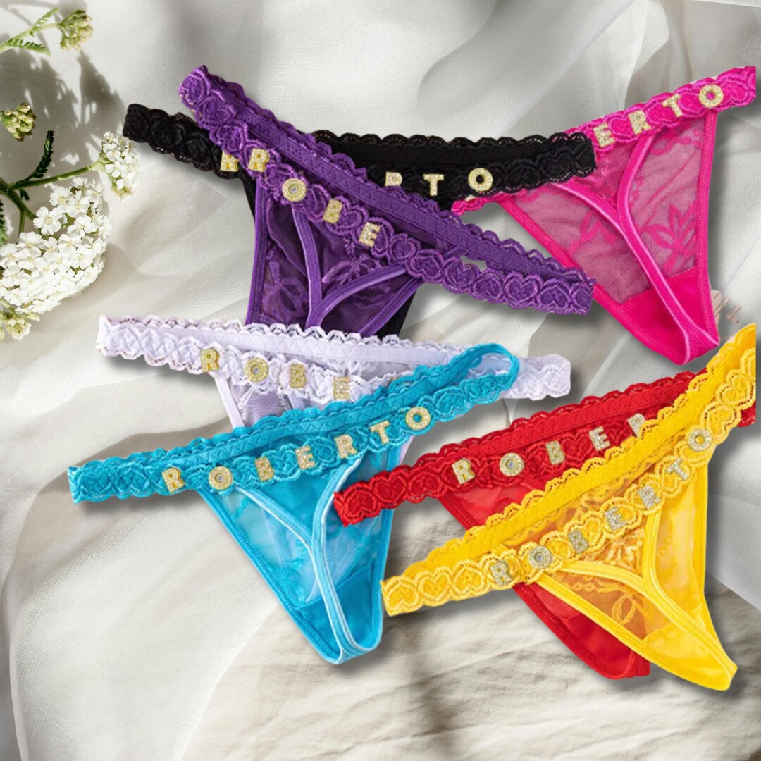 Custom Thong Bikini, Name Personalized Name Letter Thong, Body Jewelry ...