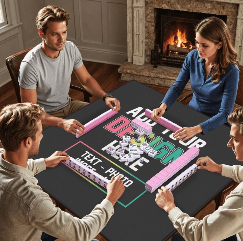 Design Your Own Custom Mahjong Mat 31.5x31.5 | Non-slip Thick Table ...
